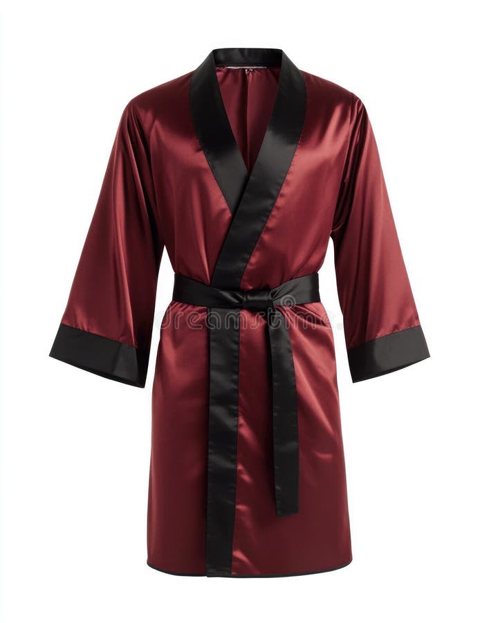 A Man is Wearing a Red Robe with Black Trim Stock Photo - Image of male ...