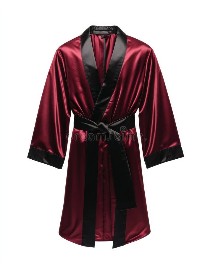 A Man is Wearing a Red Robe with Black Trim Stock Illustration ...