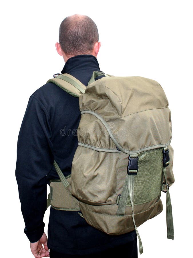 Man wearing rucksack stock photo. Image of hiking, strap - 237492