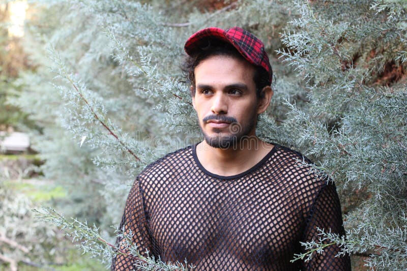 Man in Mesh Shirt stock image. Image of studio, mesh - 57369203