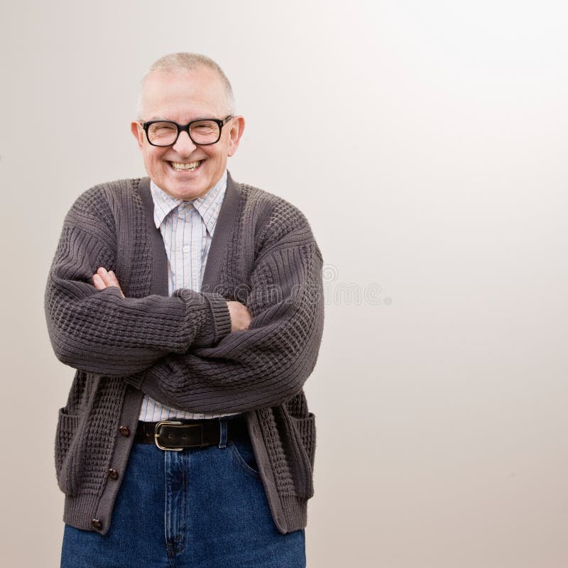 Man Wearing Sweater and Eyeglasses Stock Photo - Image of looking ...