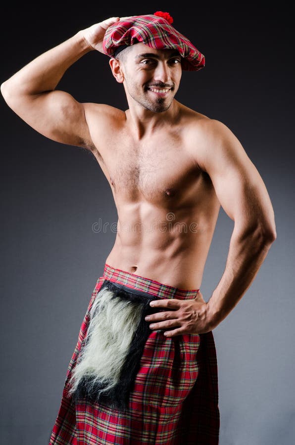 Man Wearing Traditional Scottish Clothing Stock Image - Image of clan ...