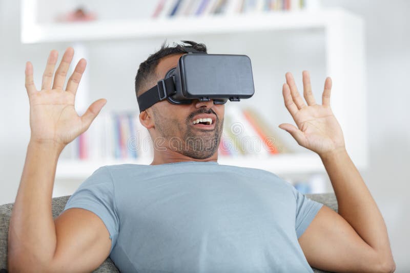 Man Wearing Virtual Reality Using Vr Headset Stock Image - Image of ... Man Wearing Virtual Reality Using Vr Headset Stock Image - Image of ...