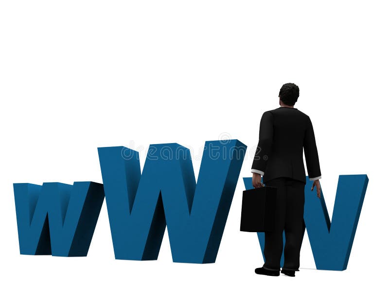 Man and web stock illustration. Illustration of communications - 3258085