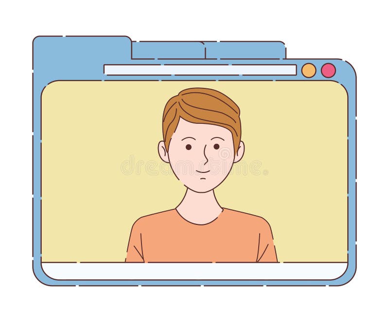 Man in website stock vector. Illustration of design - 231224329