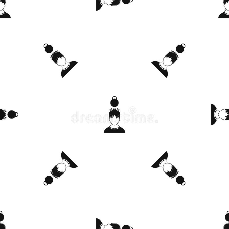 Man with the Weight Over Head Icon White Stock Vector - Illustration of ...