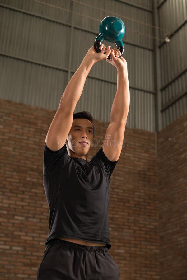 Man with weight stock photo. Image of muscle, exercising - 55184282