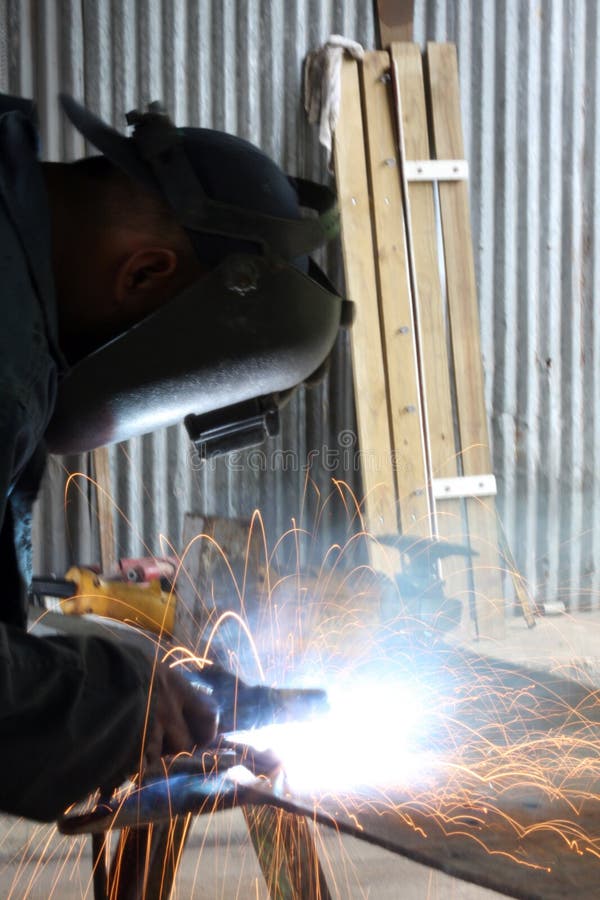Man Welding stock photo. Image of craft, iron, manufacturing - 9758296