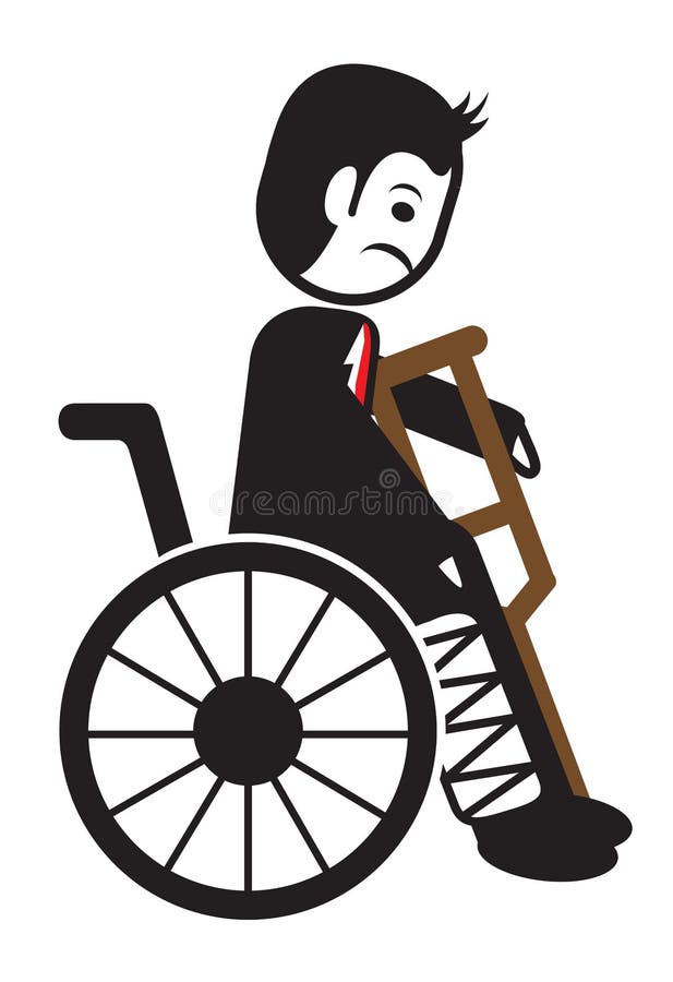 Man on wheel broken stock vector. Illustration of middle - 44105903