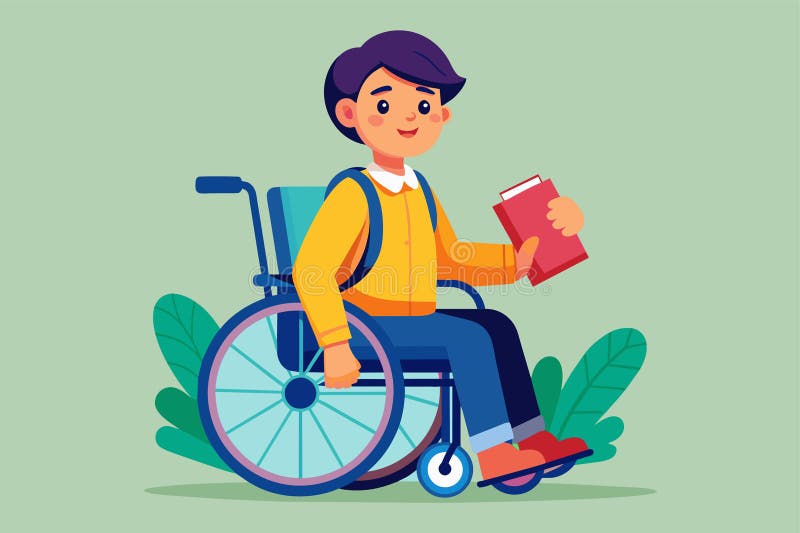 A Man in a Wheelchair Deeply Engrossed in Reading a Book, Disabled ...