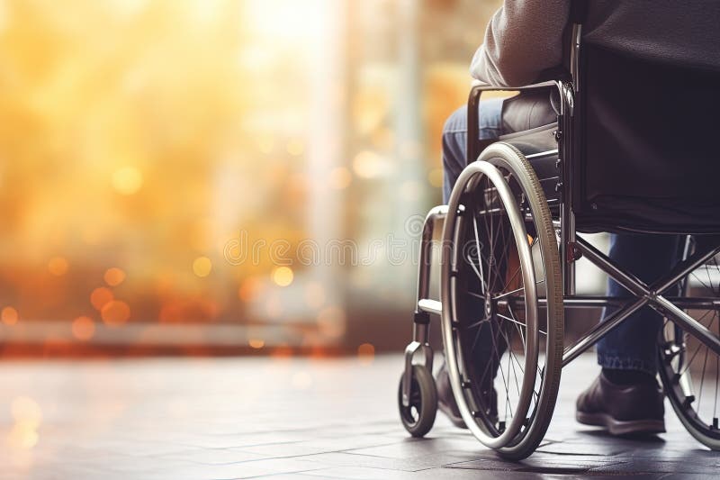 Man in Wheelchair with Physical Disability Mobility Disorder. Close-up ...