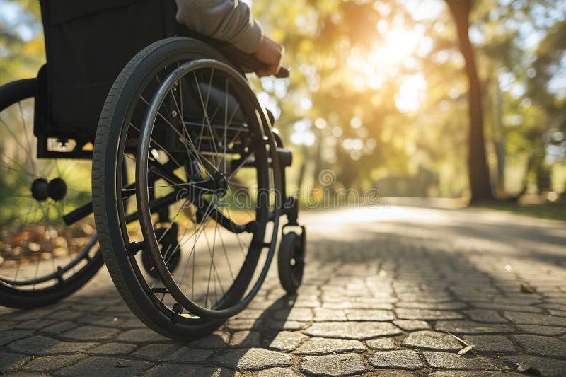 Man in Wheelchair with Physical Disability Mobility Disorder. Close-up ...