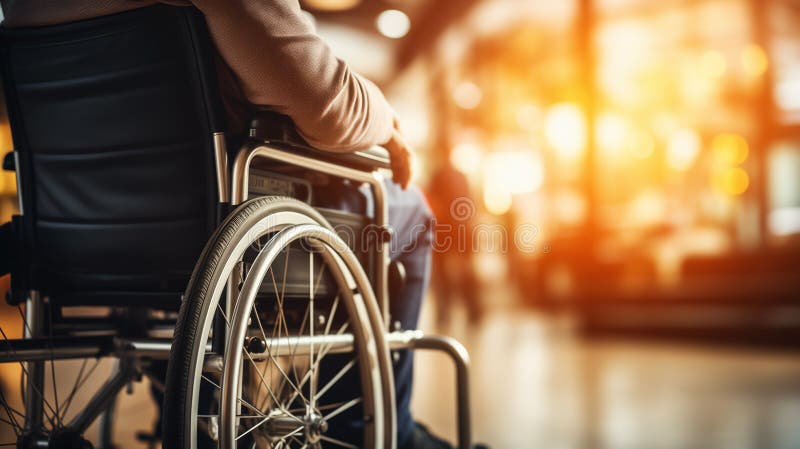 Man in a Wheelchair, Side View without Face Stock Illustration ...