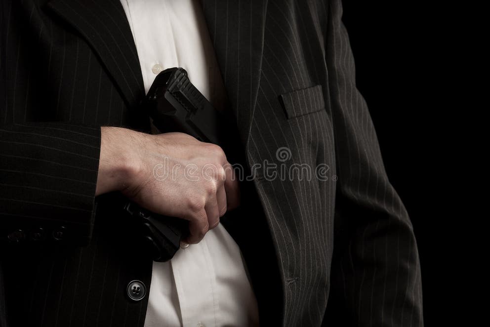 Man whit gun stock photo. Image of special, drawing, gunman - 24258040