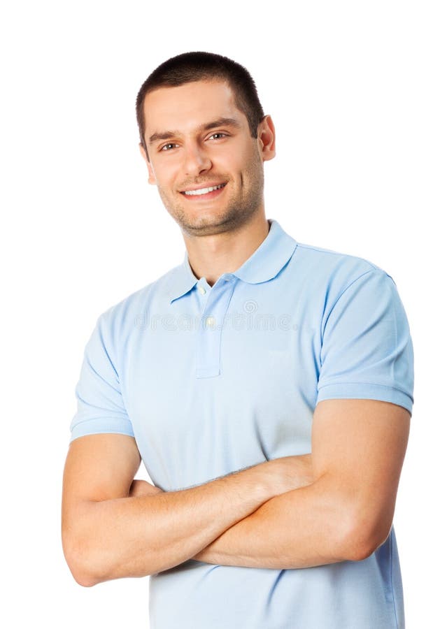 Man on white stock image. Image of male, attractive, looking - 14884551