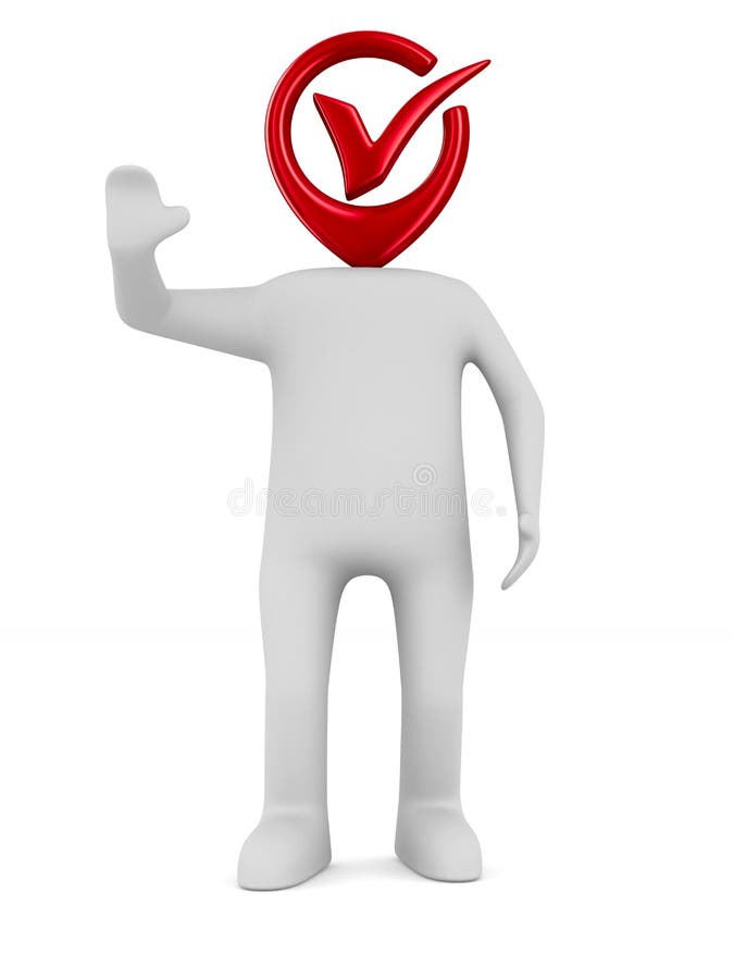 3d White Man Checkmark Stock Illustrations – 210 3d White Man Checkmark ...