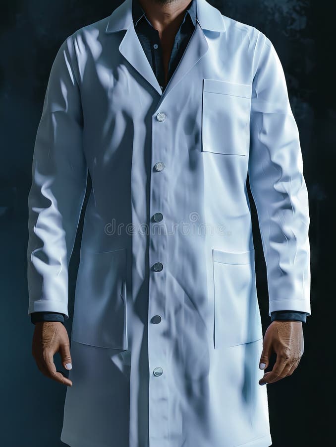A man in a white lab coat stock image. Image of generated - 326395993