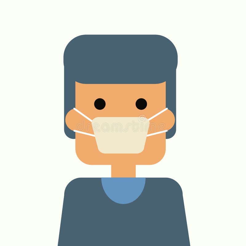 The Man in White Mask Cartoon Vector Stock Illustration - Illustration ...