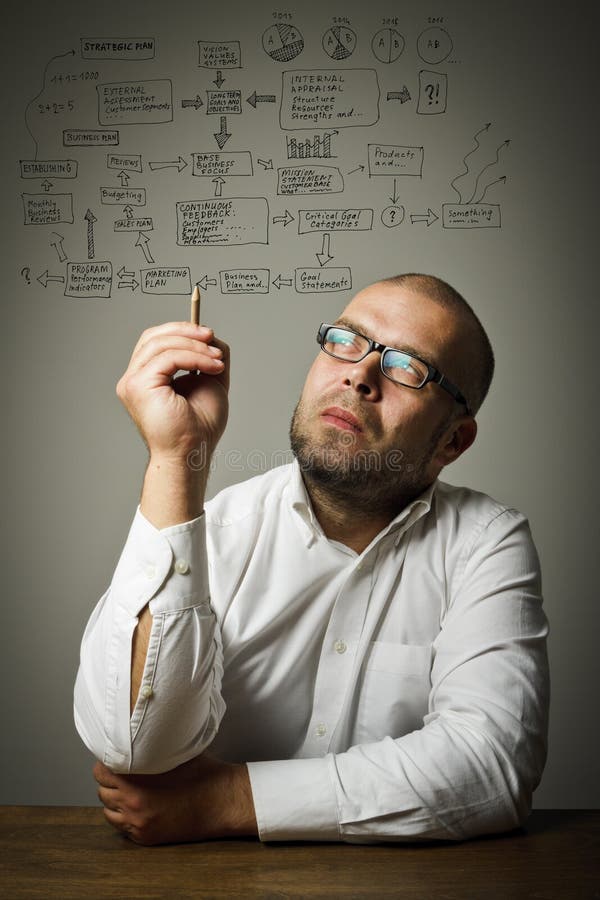 Man in white and plan stock photo. Image of graph, caucasian - 36403834