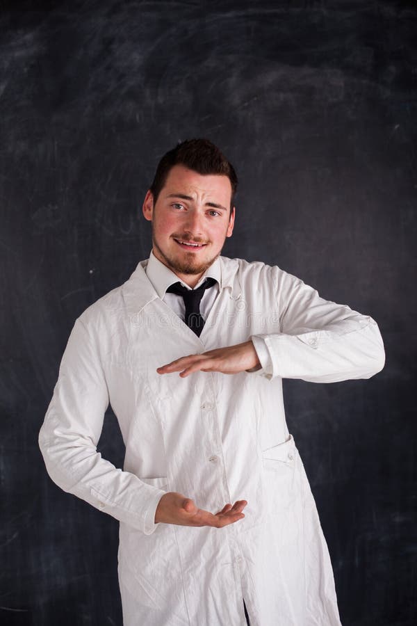 Man in a white robe stock photo. Image of doctor, physician - 46383660