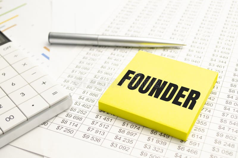 A Man in a White Shirt Holds a Piece of Paper with the Text: Founder ...