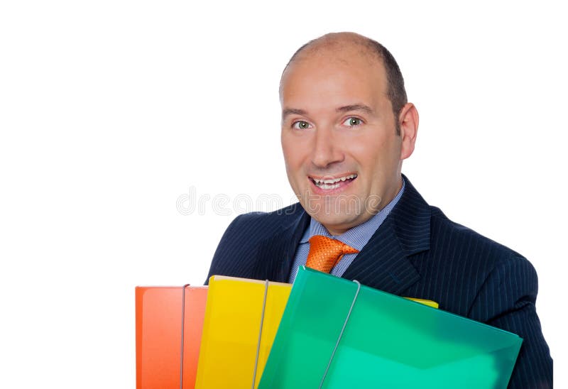 Manager Isolated on White Background Stock Image - Image of copy, eyes ...