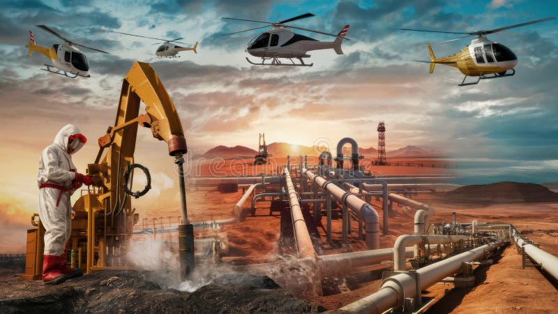 A Man in White Suit and Hard Hat Working on a Pipe, AI Stock Photo ...