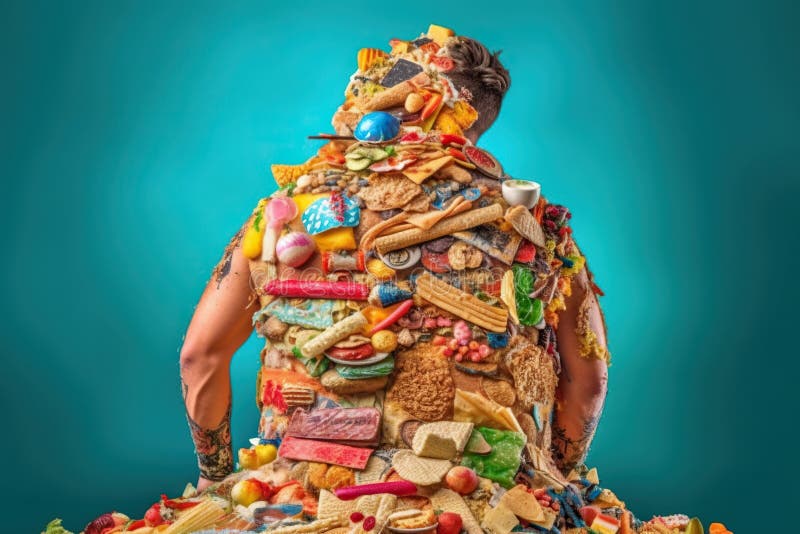 A Man Who is Completely Made of Fast Food, Created with Generative AI ...