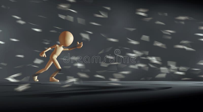 Man who opposing the wind stock image. Image of brainstorm - 15340167