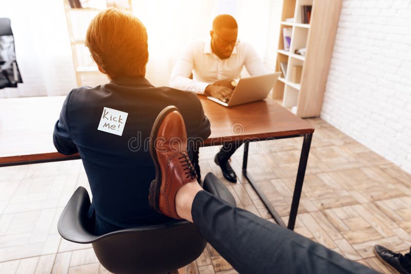 Kicking Back stock image. Image of break, brown, rest, shirt - 513675