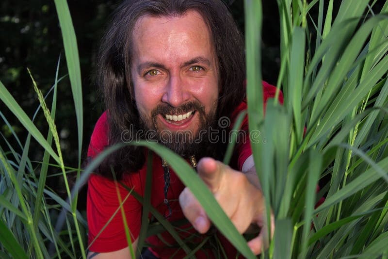 Man in the wild stock image. Image of hair, face, beard - 36260851