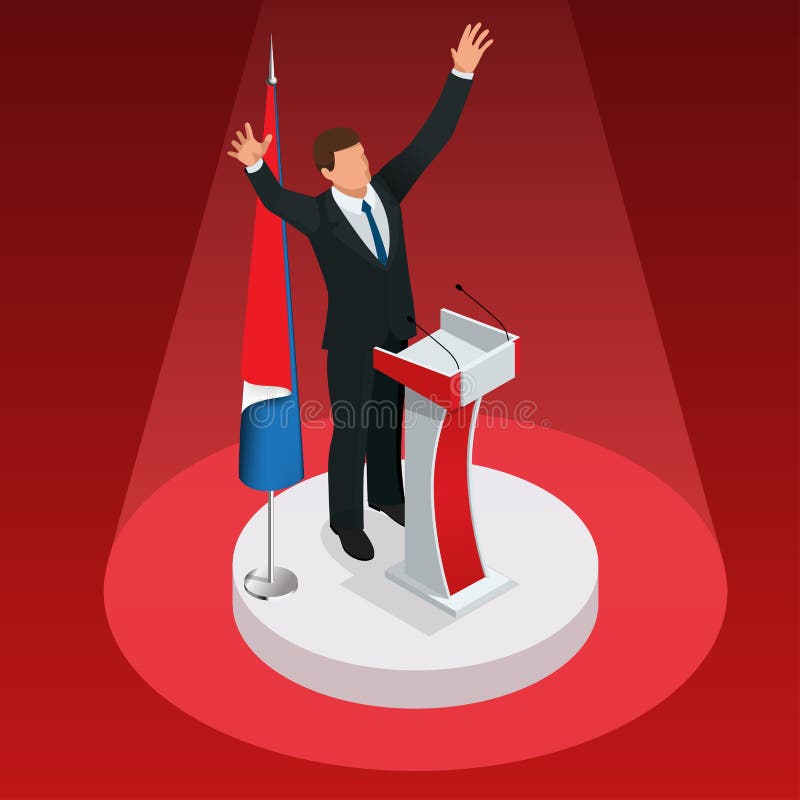 The Man is the Winner in the Elections. Presidential Elections Stock ...