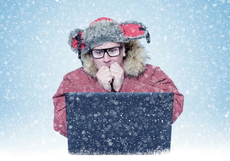 Programmer Laptop Winter Blizzard Stock Photos - Free & Royalty-Free ...
