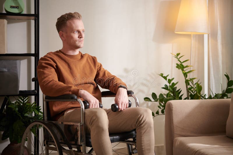 Man Wirh Disability Exercising Stock Photo - Image of adapt, quarantine ...