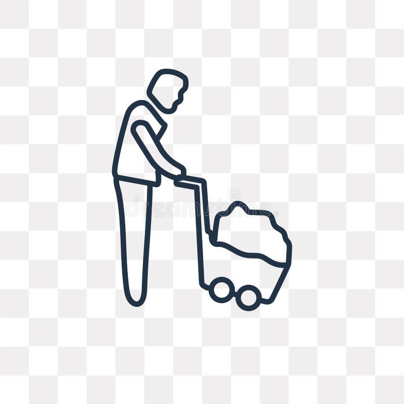 Man Wirth Carry Vector Icon Isolated on Transparent Background, Stock ...