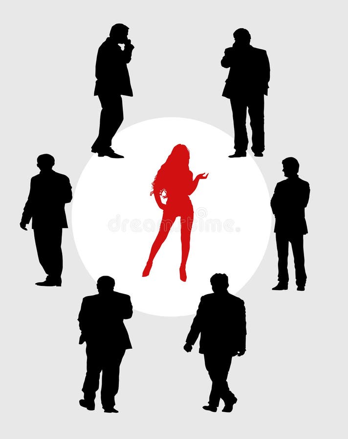 Man and woman stock vector. Illustration of vector, black - 6282624