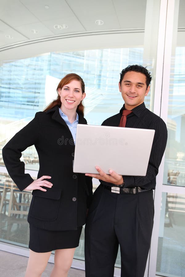 Man and Woman Business Team Stock Photo - Image of building, business ...