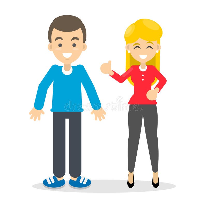 Diverse Vector People Set. Men And Women, Different Poses. Flat Stock ...