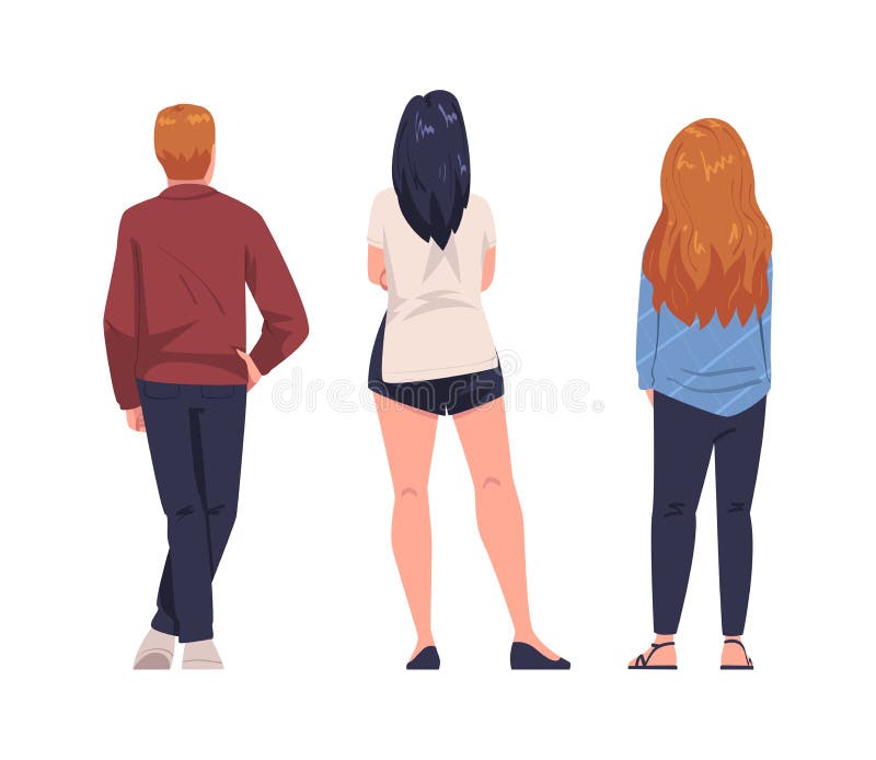 Standing Backwards Woman Stock Illustrations – 141 Standing Backwards ...