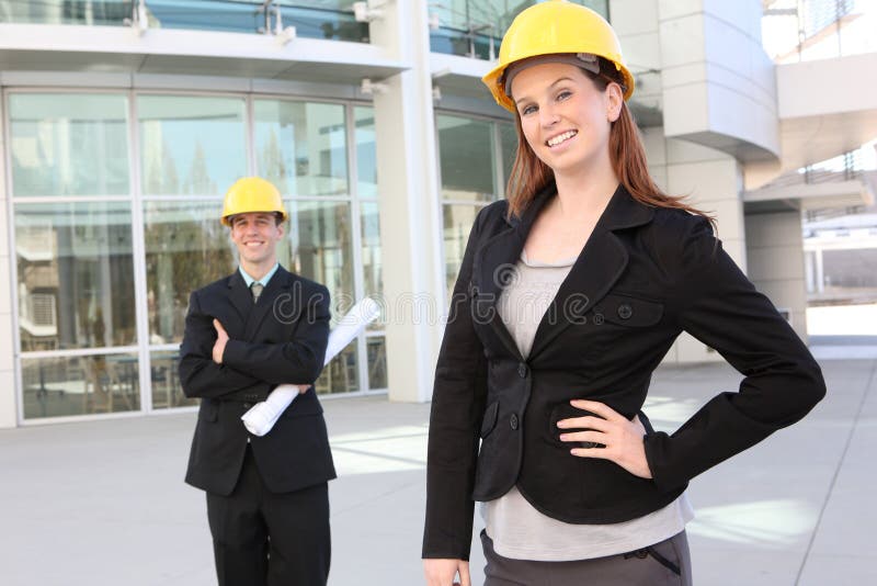 Man and Woman Construction stock photo. Image of contractor - 7249648
