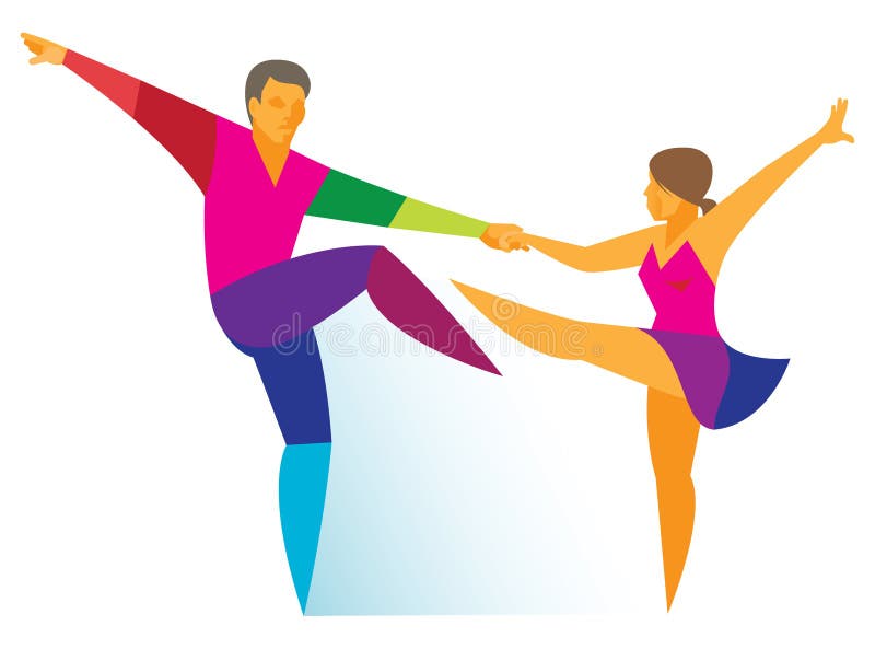 Man and Woman is Dancers Rock_n_roll Stock Vector - Illustration of ...