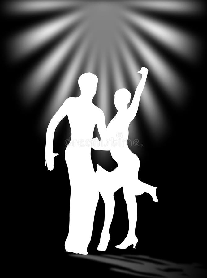 Dancing shadow stock vector. Illustration of hobby, grace - 9227985