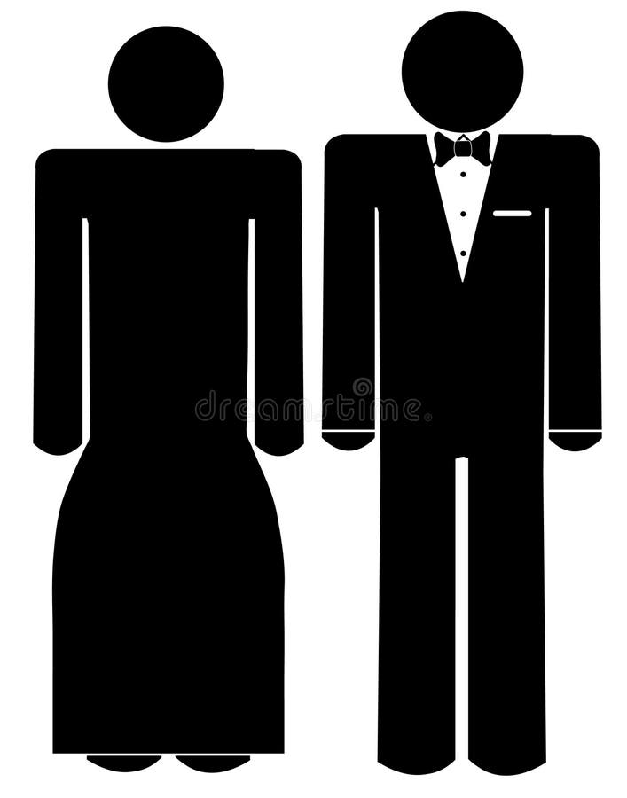Man And Woman In Formal Wear Stock Vector Illustration Of Head