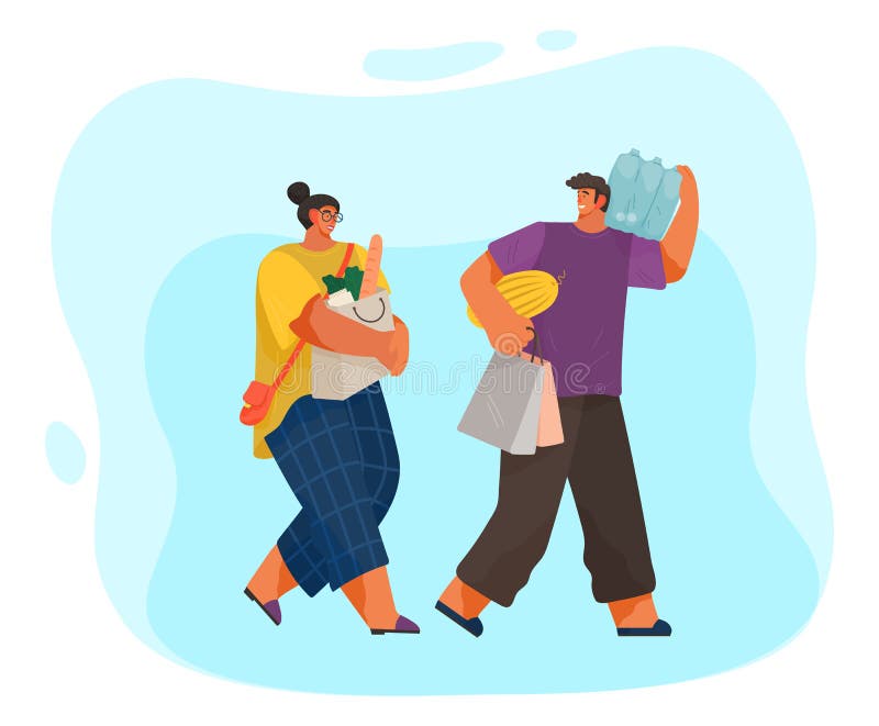 Man Woman Bags Stock Illustrations 5 698 Man Woman Bags Stock