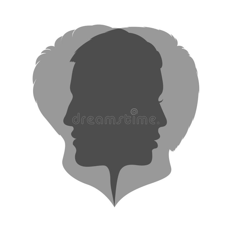 Man and Woman Heads Silhouette Stock Vector - Illustration of sign ... Man and Woman Heads Silhouette Stock Vector - Illustration of sign ...