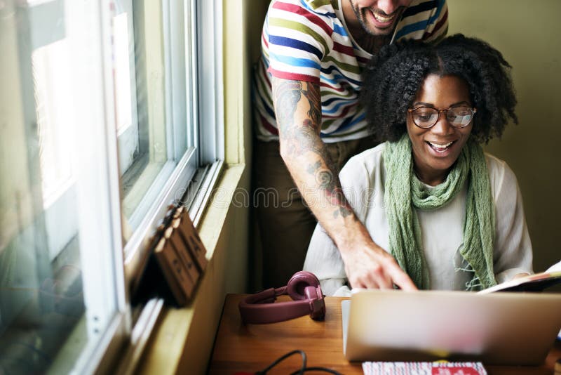 Man Woman Help Office Together Concept Stock Image - Image of partner ...