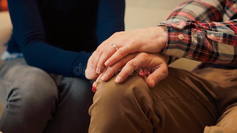 Man and Woman Holding Hands after Resolving Relationship Problems Stock ...