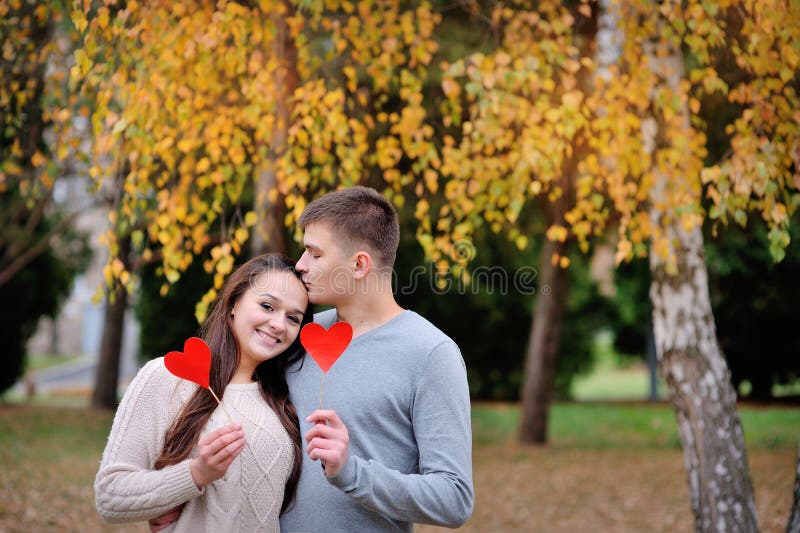 Man and Woman are Holding Heart Stock Photo - Image of lover, leisure ...