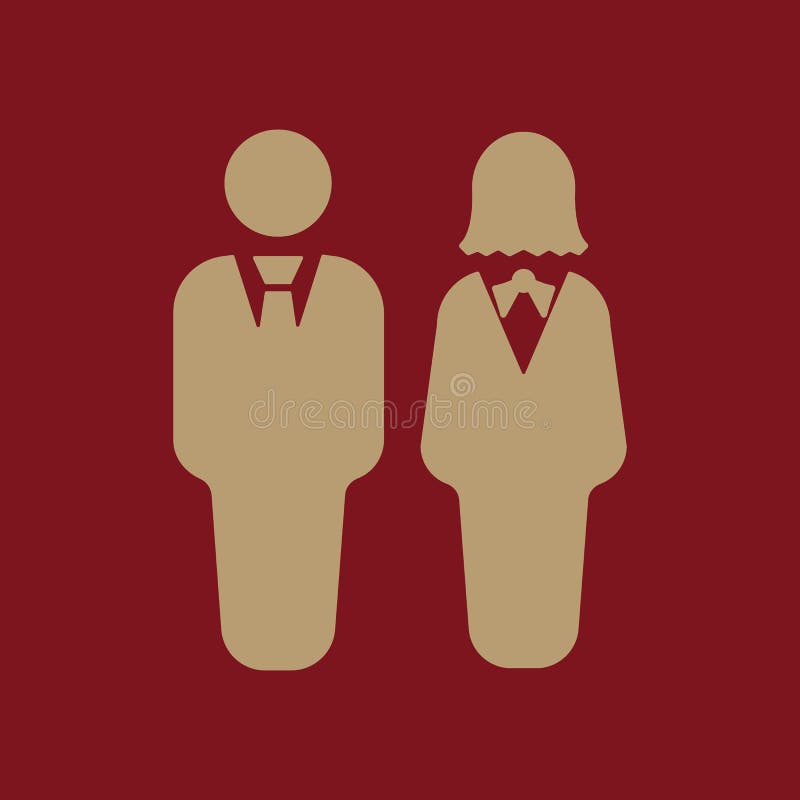 The Man and Woman Icon. Partners and Human Symbol Stock Vector ...