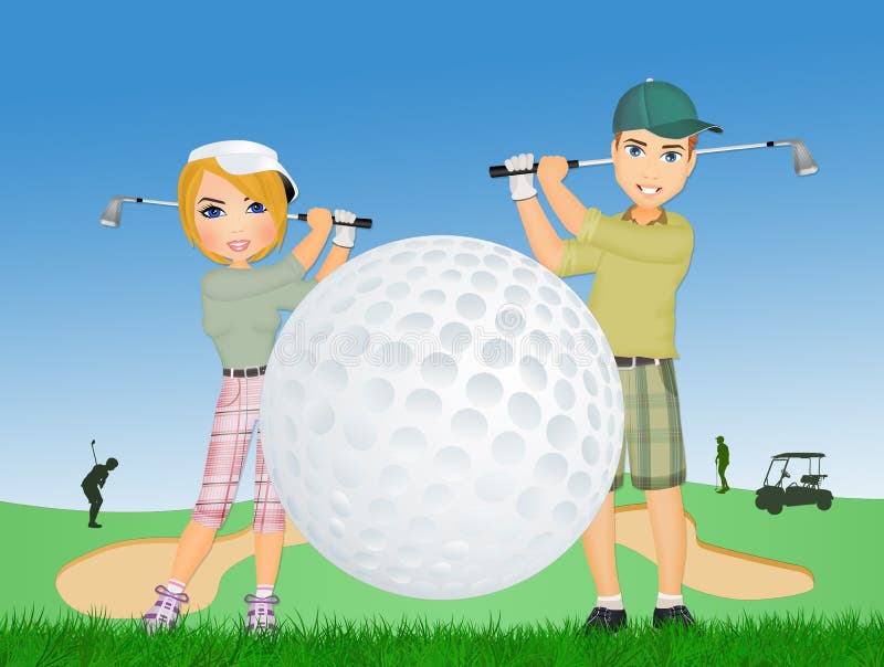 Golf Couple Stock Illustrations – 292 Golf Couple Stock Illustrations ...